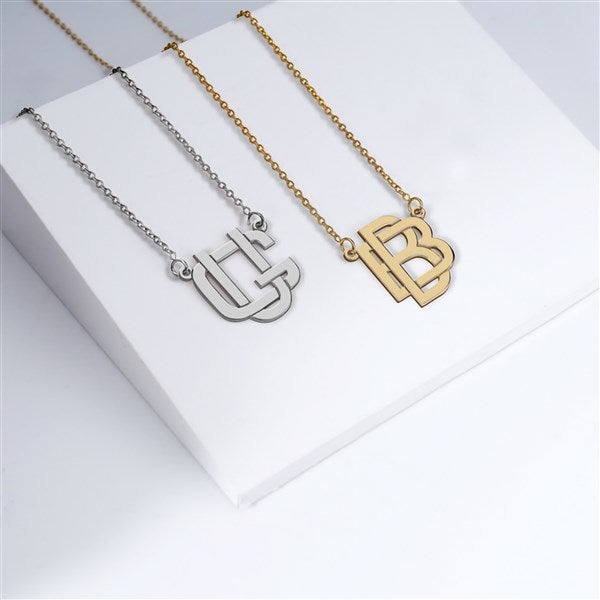 Personalized Overlapping Initials Necklace