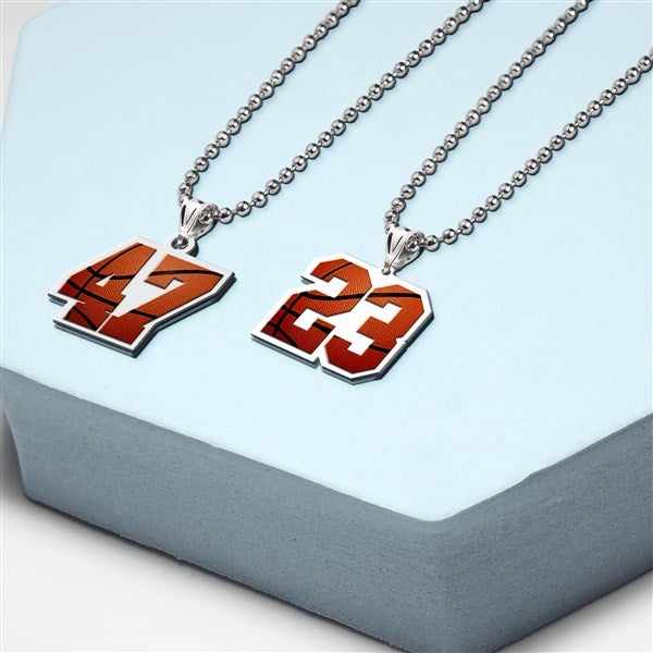 Personalized Basketball Number Pendant