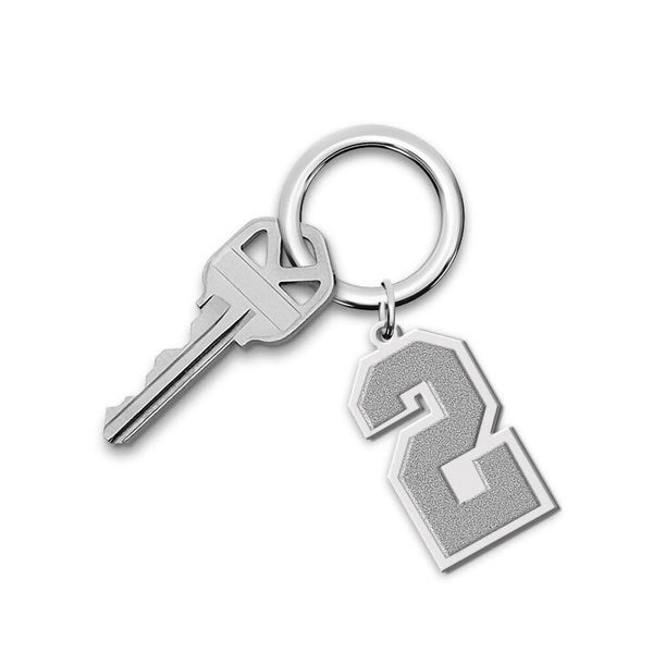 Personalized Sports Number Keychain