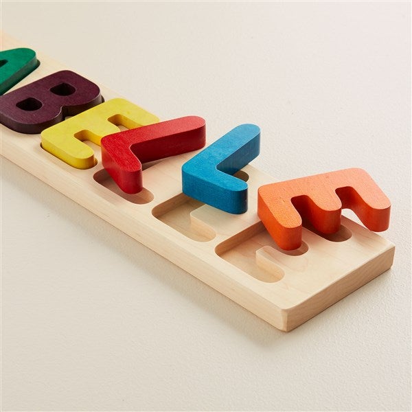 Personalized Wood Rainbow Name Puzzle - 9 Letters