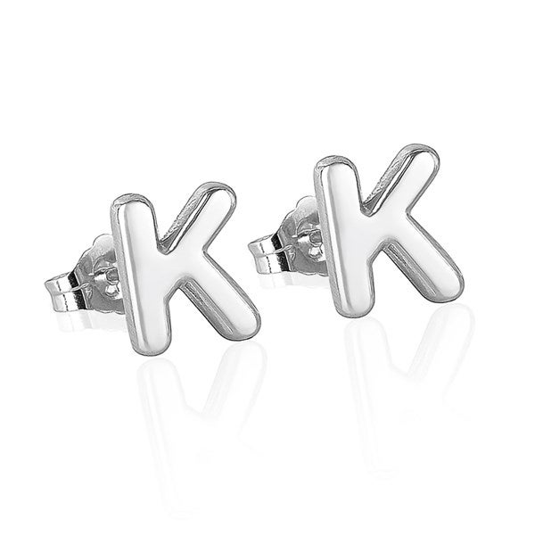 Personalized Bubble Letter Initial Earrings