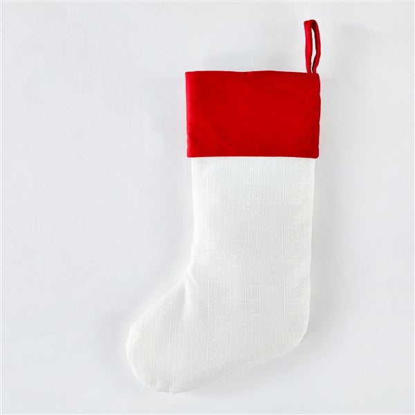 Embroidered Cardinal Stocking