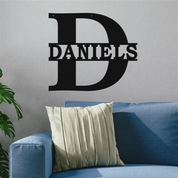 Personalized Modern Split Letter Steel Sign