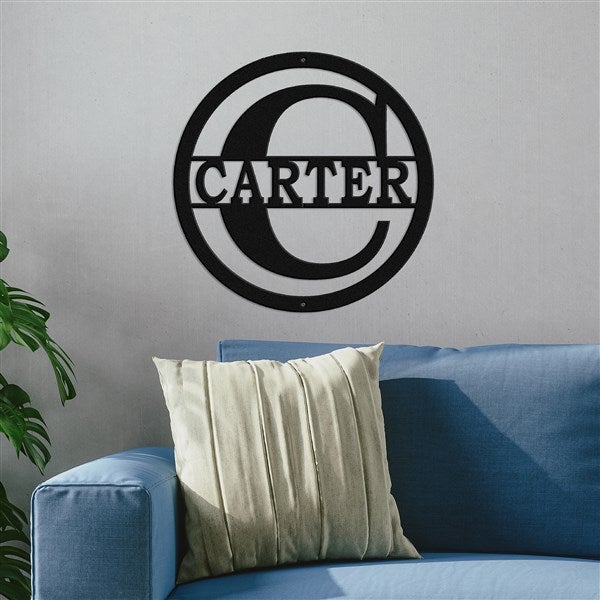 Personalized Circular Split Letter Steel Sign
