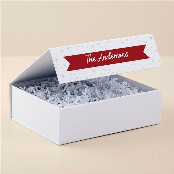 Snowman Repeating Name Personalized Christmas Keepsake Boxes