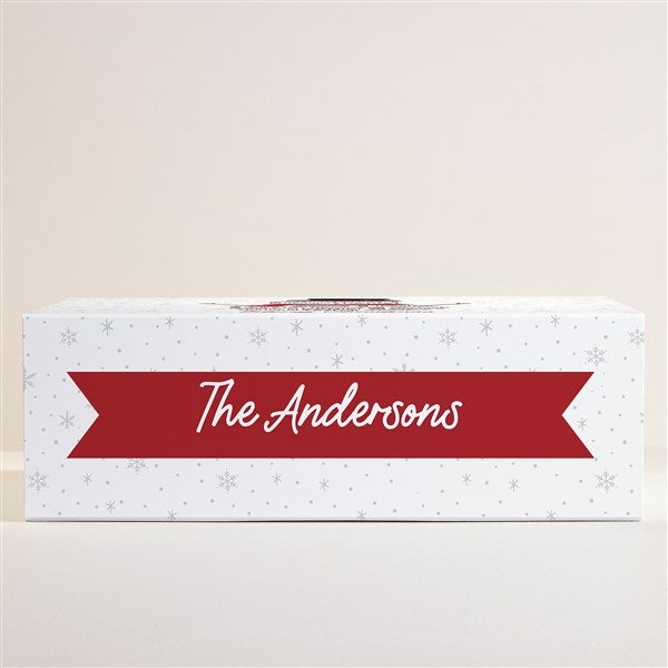 Snowman Repeating Name Personalized Christmas Keepsake Boxes
