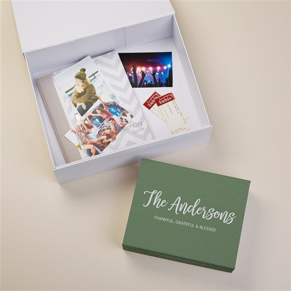 Seasonally Script Personalized Keepsake Memory Box