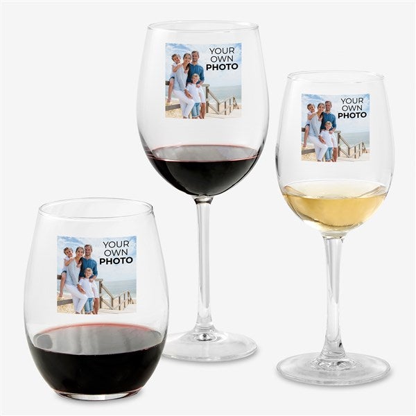 Your Own Photo Personalized Wine Glass Collection