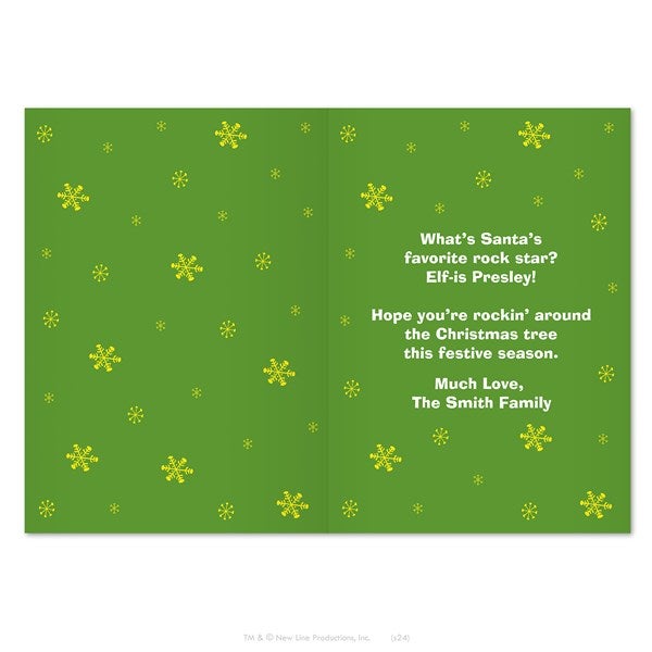 Elf Personalized Christmas Greeting Card