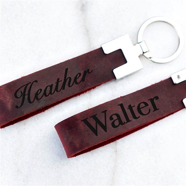 Personalized Leather Keychain