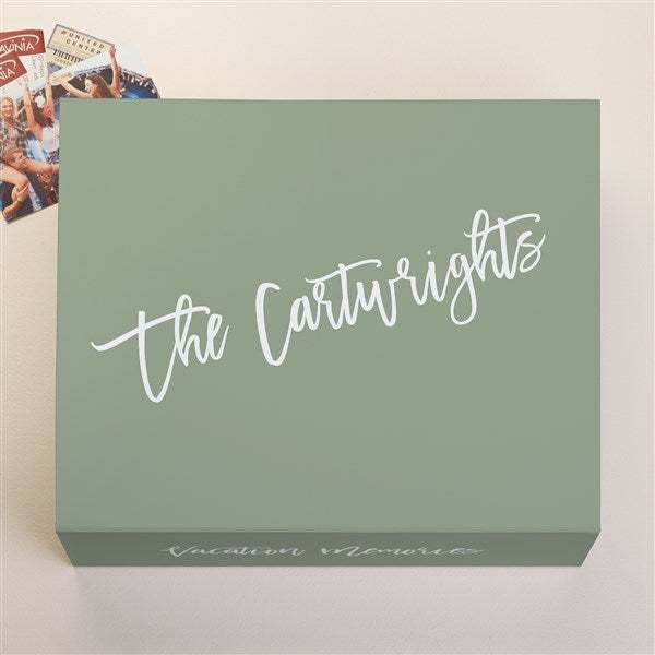 Bold Family Name Personalized Keepsake Memory Box
