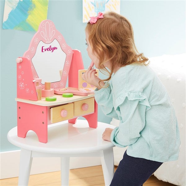 Personalized Girls Toy Vanity Spa Set