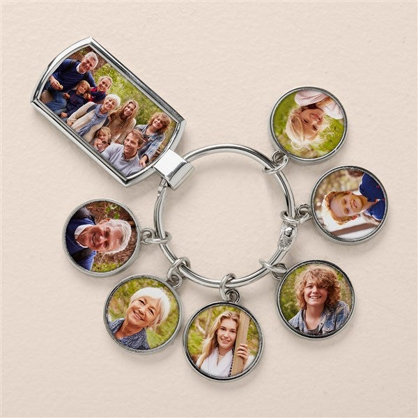 Favorite Memories Personalized Photo Charm Keychain