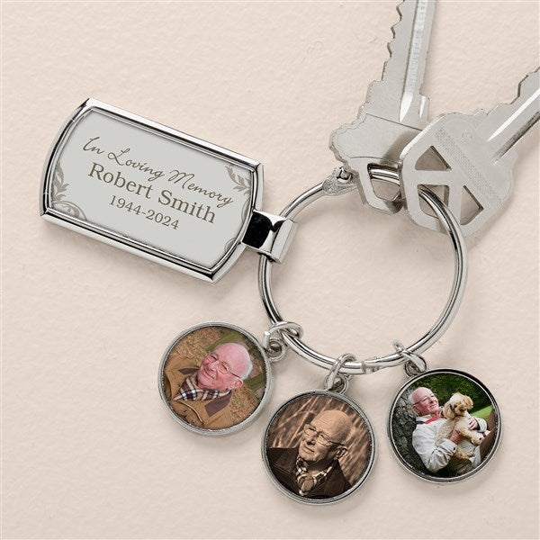In Loving Memory Personalized Photo Charm Keychain