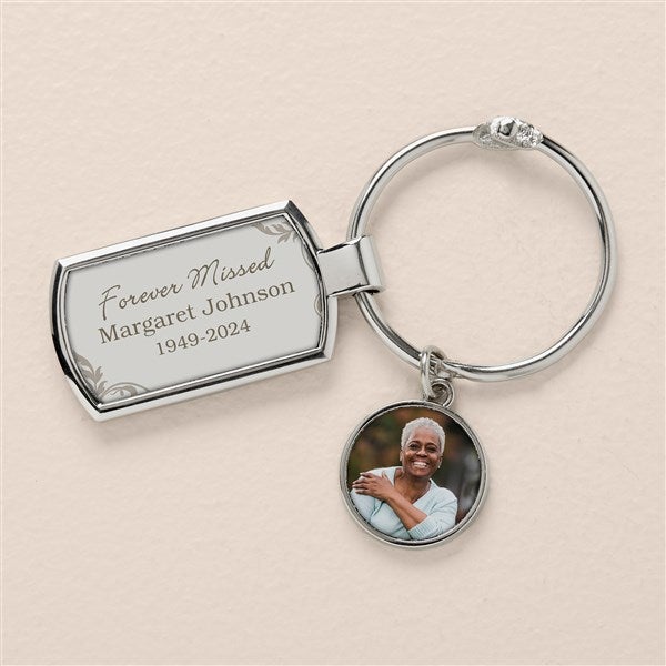 In Loving Memory Personalized Photo Charm Keychain