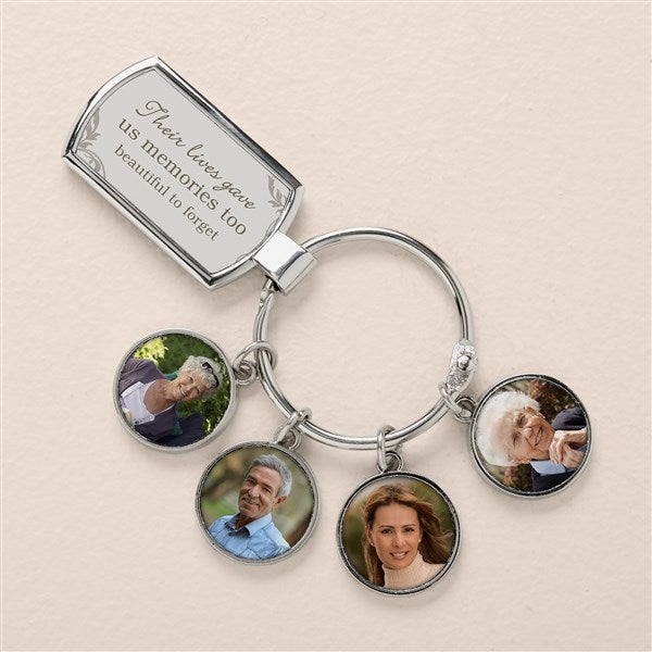 In Loving Memory Personalized Photo Charm Keychain