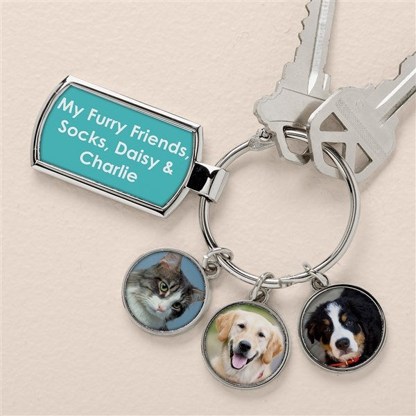 Picture Perfect Pet Personalized Photo Charm Keychain