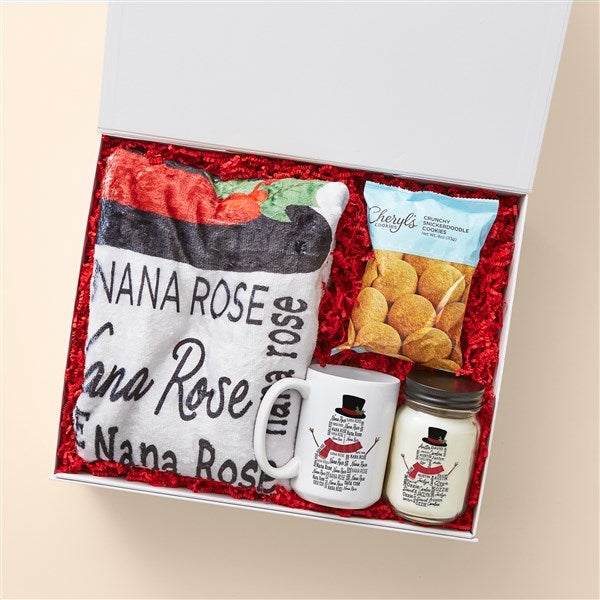 Repeating Name Snowman Personalized Holiday Gift Set