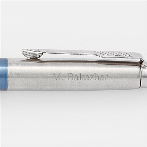 Engraved Parker Jotter Blue Pen