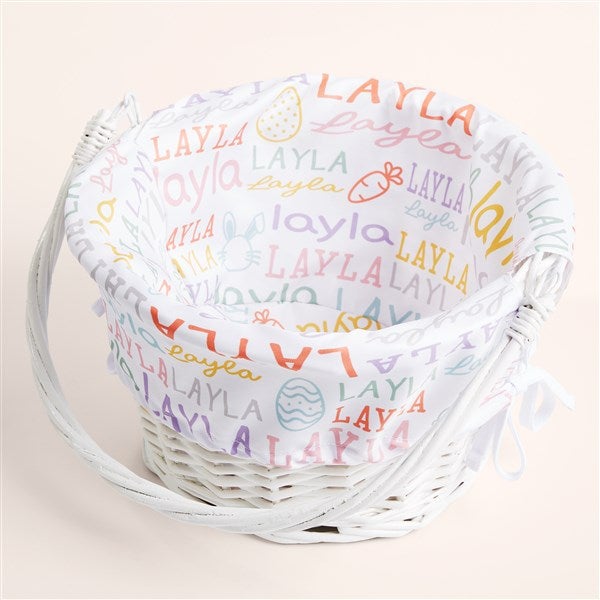 Easter Repeating Name Personalized Basket