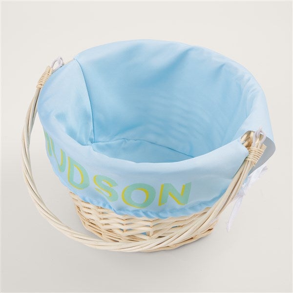Shadow Name Personalized Easter Basket with Folding Handle