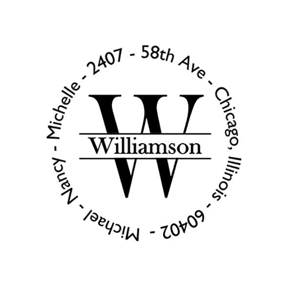 Family Name Self-Inking Personalized Address Stamp