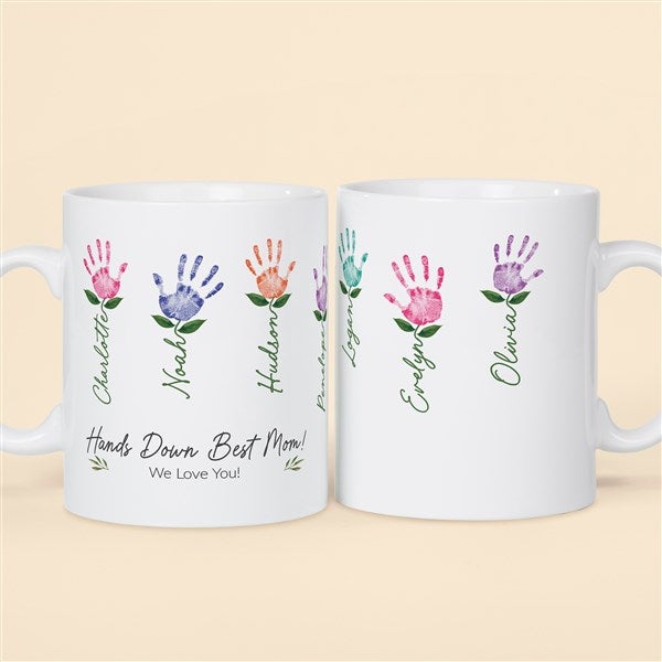 Family Handprint Art Personalized Oversized Coffee Mug - 30 oz