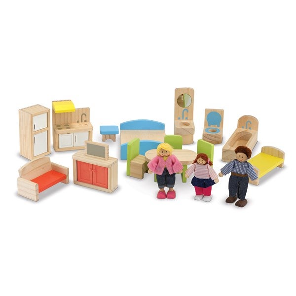 Melissa & Doug Wooden Hi-Rise Toy Dollhouse