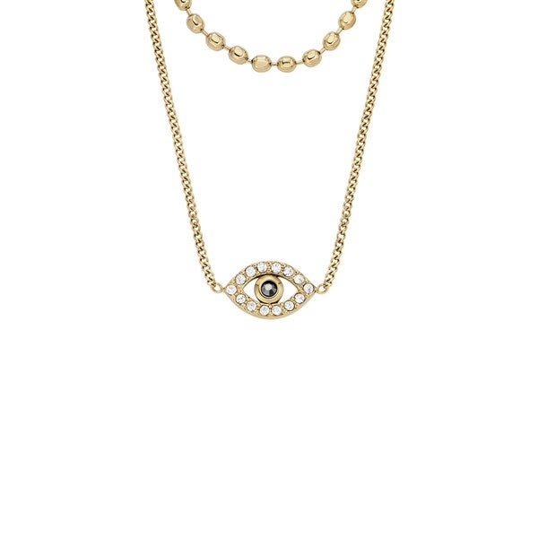 Fossil Sutton Gold Evil Eye Double Necklace