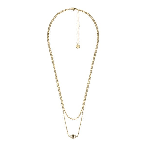 Fossil Sutton Gold Evil Eye Double Necklace