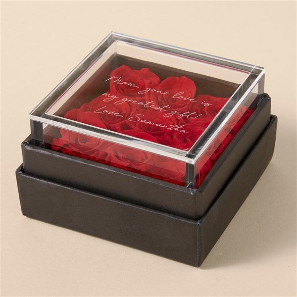 Magnificent Roses Personalized Miniature Red Rose Keepsake Box For Mom