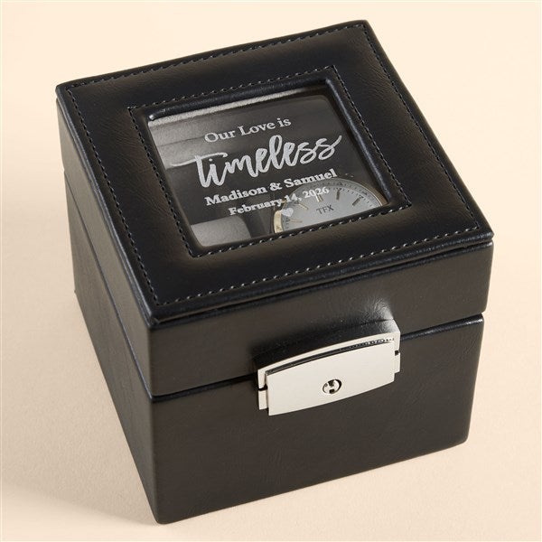 Personalized Men's Bulova Watch and Personalized Watch Box Gift Set