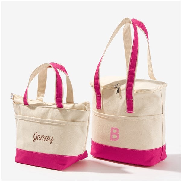 Embroidered Canvas Lunch Bag