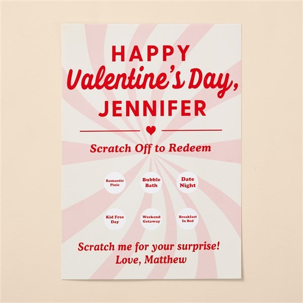 Valentine's Day Personalized Scratch Off Game