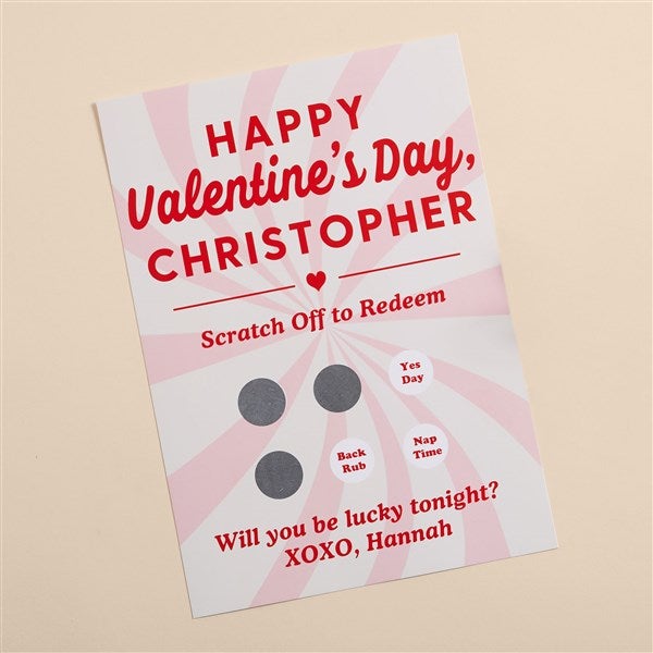 Flirty Valentine's Day Personalized Scratch Off Game