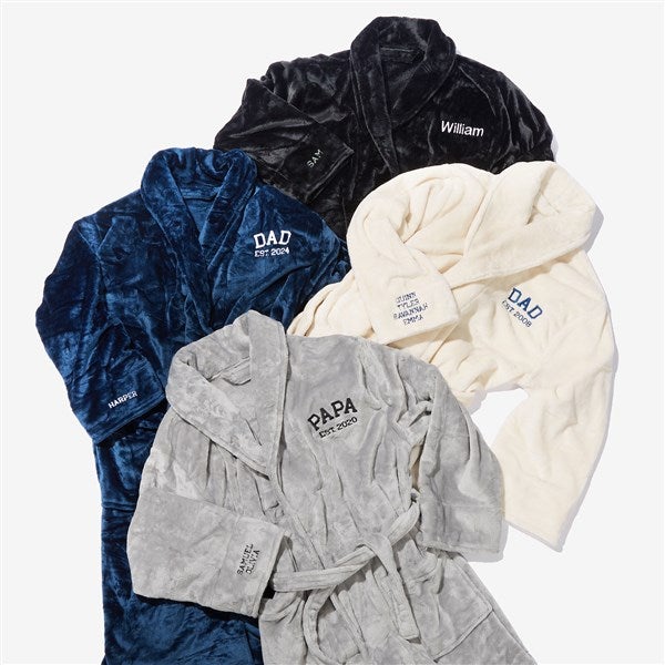 Dad Personalized Embroidered Fleece Robes