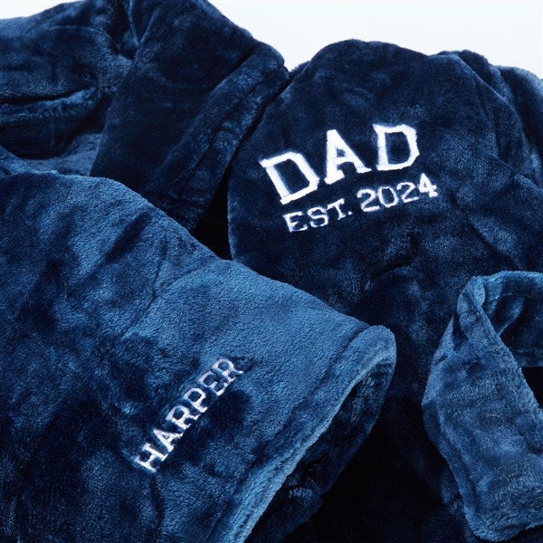 Dad Personalized Embroidered Fleece Robes