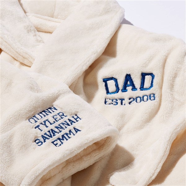 Dad Personalized Embroidered Fleece Robes