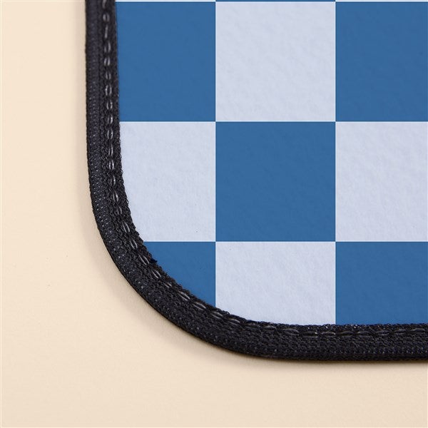 Checker Print Personalized Front Car Mat Set