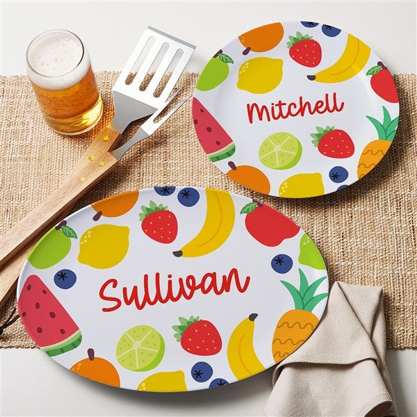 Summer Fruit Personalized 10" Polymer Plate