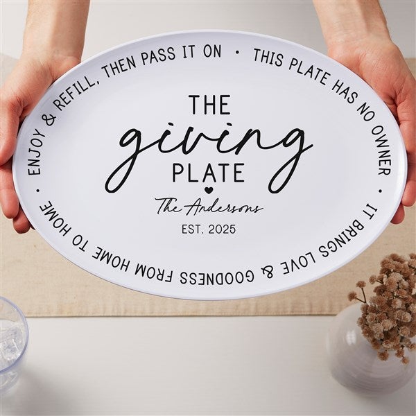 Giving Plate Personalized Oval Polymer Platter