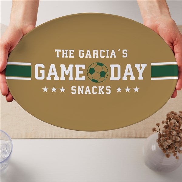 Game Day Personalized Oval Polymer Platter