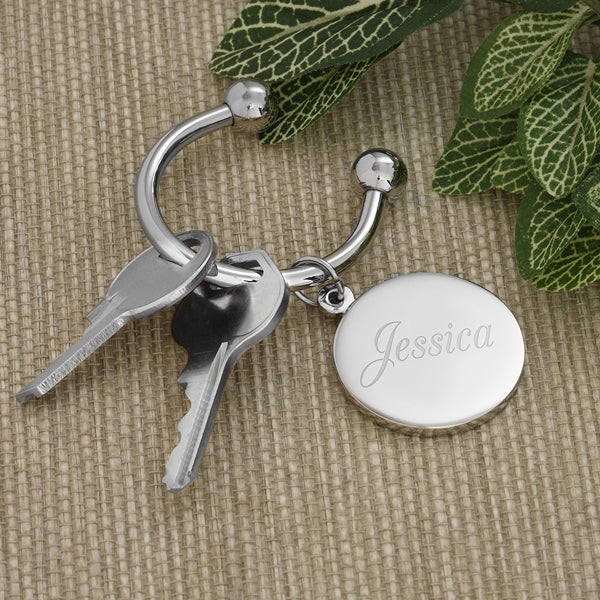 Personalized Silver Plated Key Ring