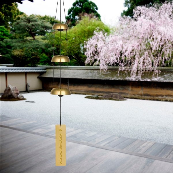 Vertical Family Name Personalized Temple Bells Wind Chime