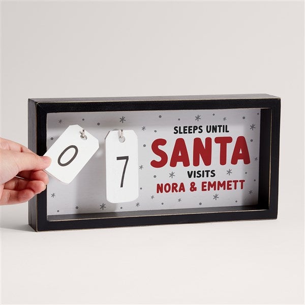 Sleeps Until Santa Personalized Christmas Countdown Calendar