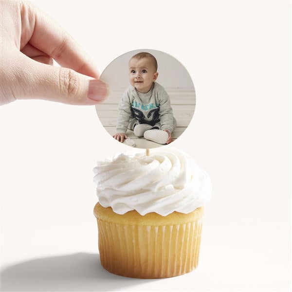 Party Photo Personalized Cupcake Topper