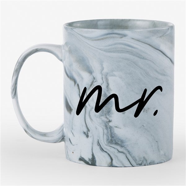 Mr. & Mrs. Personalized Marble Ceramic Mug