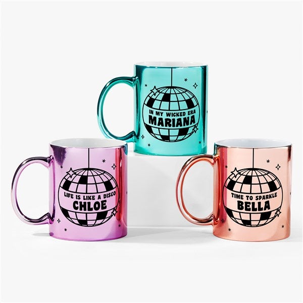 Disco Ball Personalized Metallic Mug