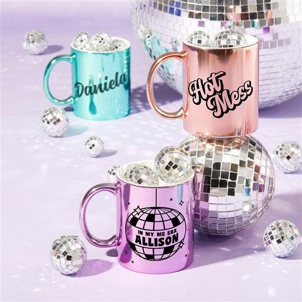 Disco Ball Personalized Metallic Mug