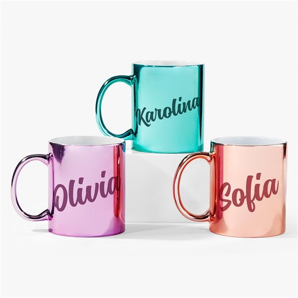 Glam Name Personalized Metallic Coffee Mugs